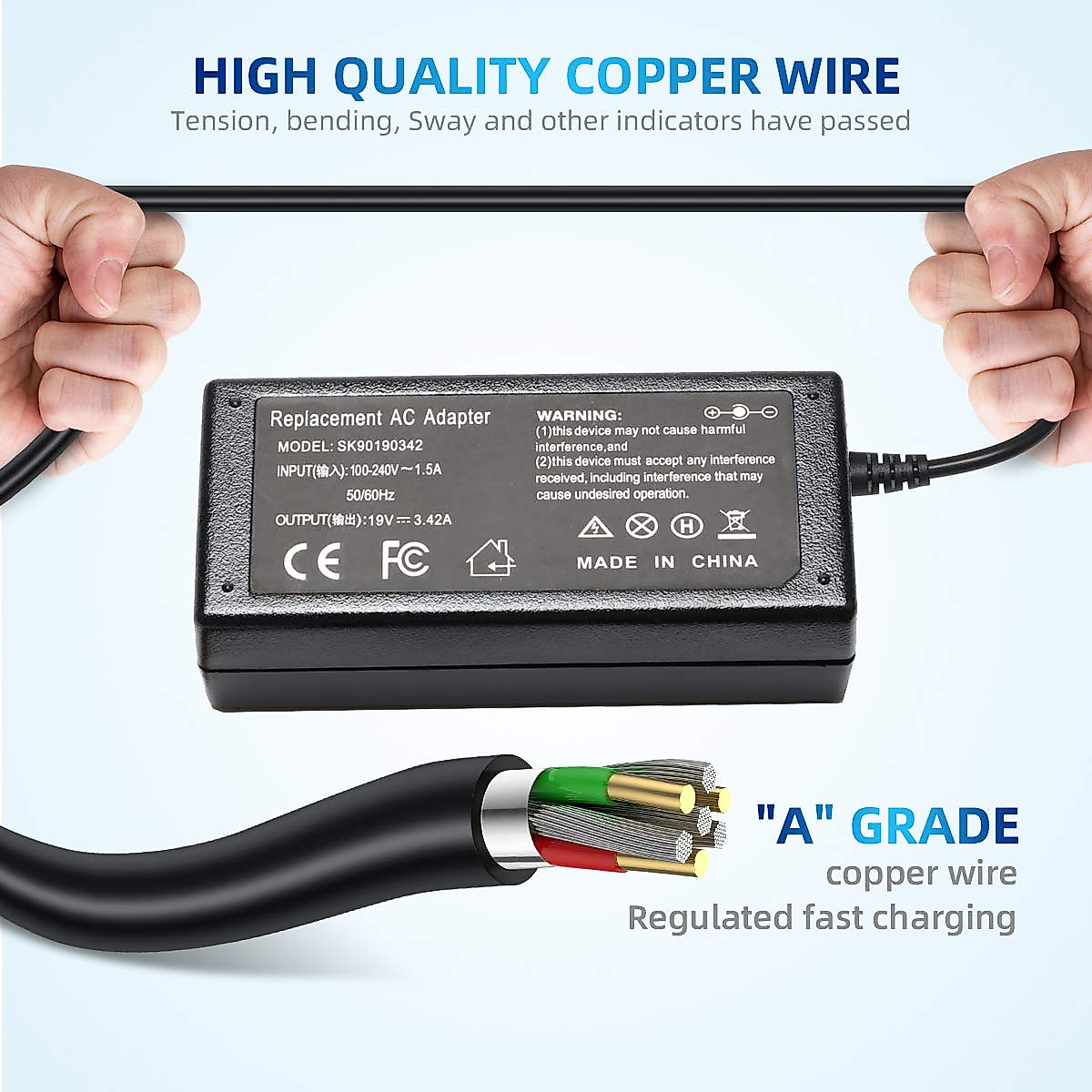 65W Charger Fit for JBL Xtreme 2 Boombox 2 Extreme 2 Xtreme 2; JBL Xtreme 2 Special Edition Charger 19V Power Adapter for JBL Xtreme Portable Wireless Bluetooth Speaker (Black, Blue, Red)