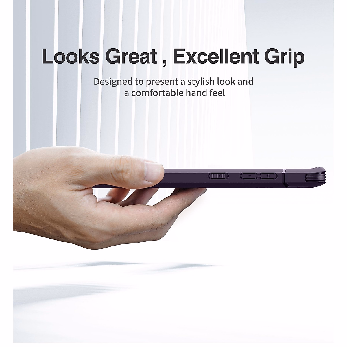 SURITCH for Samsung Galaxy S10 Plus Case, [Built-in Screen Protector] 360° Full Protection Military Grade Shockproof Rugged Bumper Thick Protective Phone Cover for Samsung S10 Plus 6.4 Inch - Purple