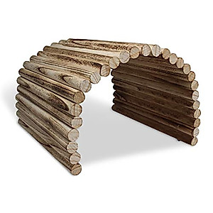 Flexible Wood Hideout - Extra Large - House, Tunnel, Ramp, Bridge, Tube for Guinea Pigs, Ferrets, Hedgehogs, Chinchillas, Small Rabbits, and Other Small Animals - Accessories, Toys, and Supplies