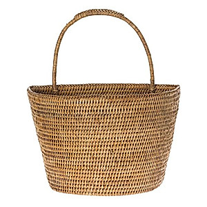 KOUBOO 1060072 La Jolla Rattan Wall Basket, Large, 13" x 8" x 15.5", Honey-Brown