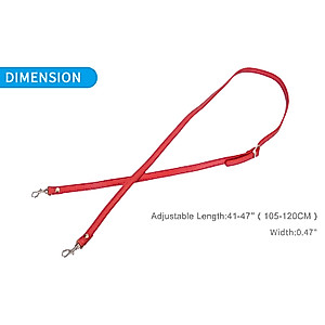 VanEnjoy Adjustable Shoulder Straps for Purse Bag Handbag Wallet Replacement(Black-Gold Metal) (Red-Gold Metal)