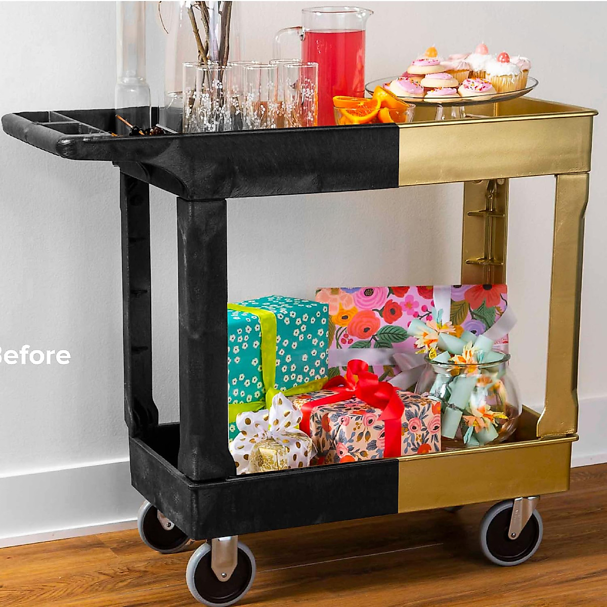 Rust-Oleum 1910830 Specialty Metallic Leafing Spray Paint, 11 Ounce (Pack of 1), Gold