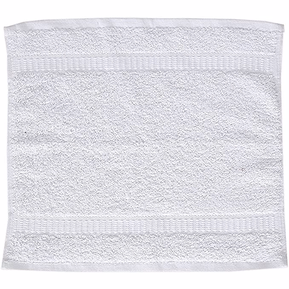 GOLD TEXTILES Premium Washcloths Towel Set (48 Pack, White, 12x12 Inches) Multi-Purpose Soft, Machine Washable Sports & Workout Towels (Pack of 48-12x12)