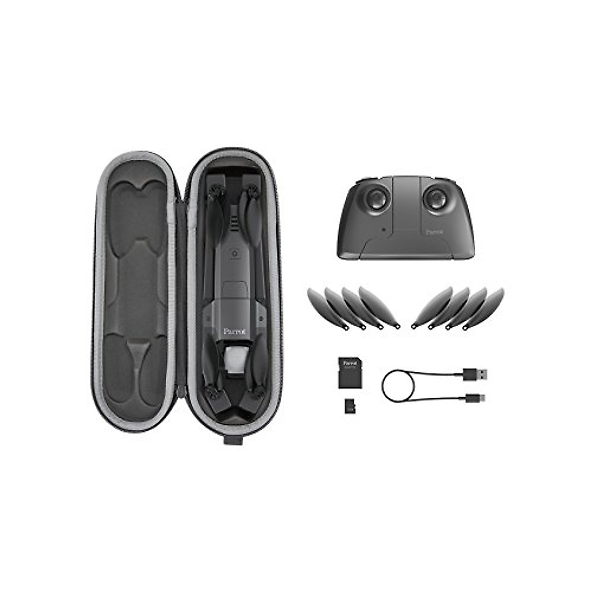 Parrot PF728000 ANAFI Drone, Foldable Quadcopter Drone with 4K HDR Camera, Compact, Silent & Autonomous, Realize your shots with a 180° vertical swivel camera, Dark Grey