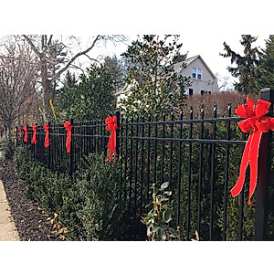 36-Pack Christmas Bows | 6.99 Bulk Pack | 10x26" Premium Handmade | Indoor Outdoor Christmas Decor | The Handmade Bow