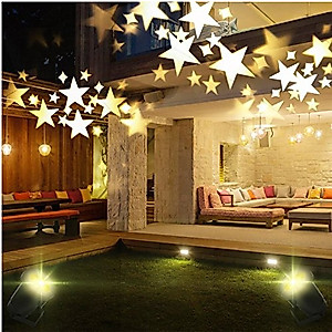 Lightess Christmas Projector Light Star Moving Holiday Decorations Outdoor Indoor Decor LED Landscape Projection Spotlight, Warm White, YG-TYD
