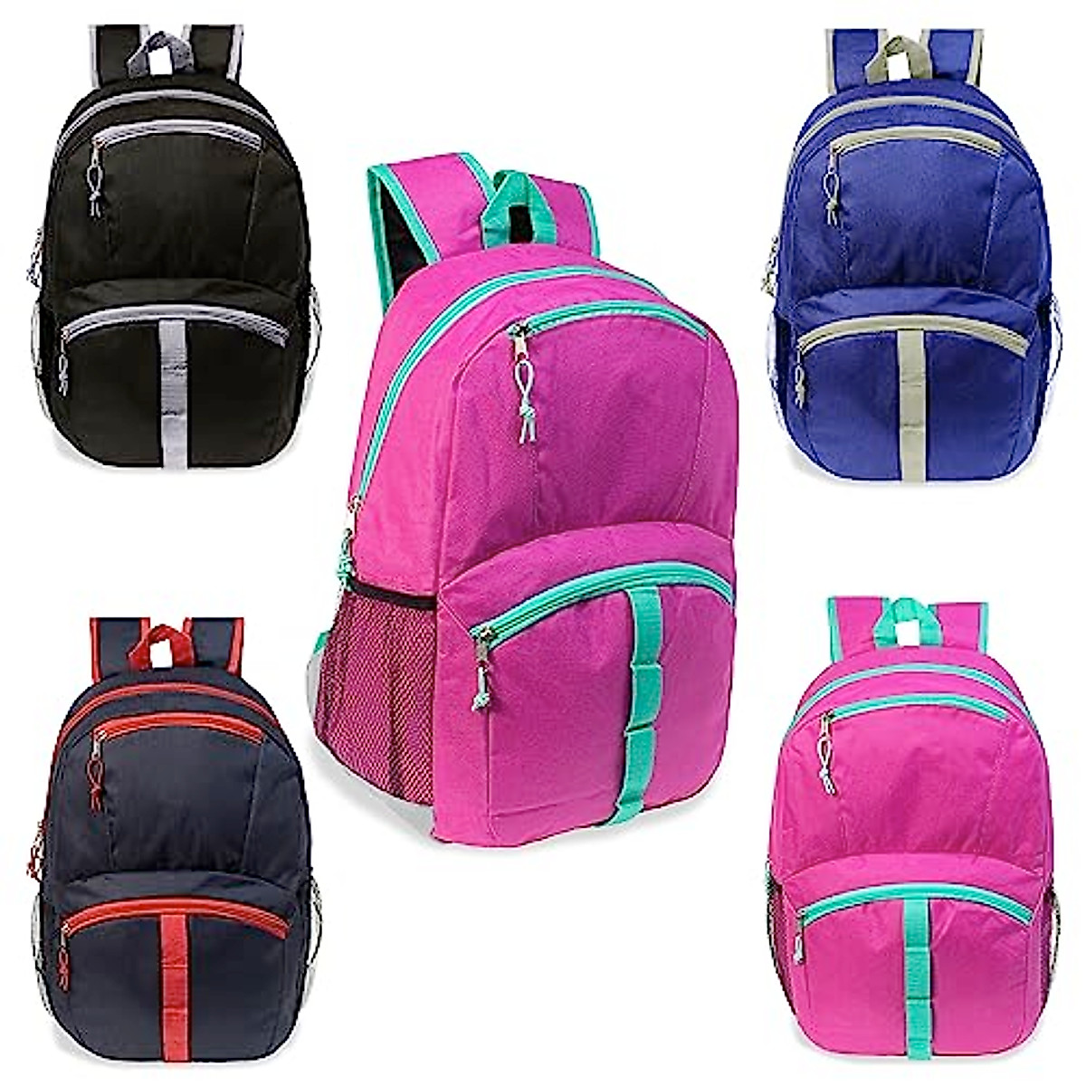 24-Pack Classic School Backpacks - Bulk Savings for Kids