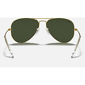 Ray-Ban RB3025 AVIATOR LARGE METAL 001 62M Gold/Gray Green Sunglasses For Men For Women + BUNDLE with Designer iWear Eyewear Kit
