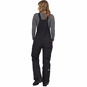 Arctix Women's Essential Insulated Bib Overalls, Black, Large Short