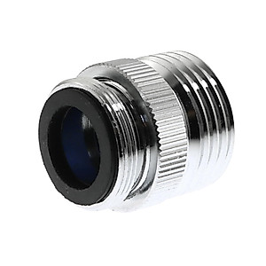 Maxmoral 1 Set Faucet to Garden Hose Adapter with Aerator Brass for Bathroom Kitchen 3/4 Thread Chrome Plated Pet Bathtub Balcony Watering Portable Washing Machine