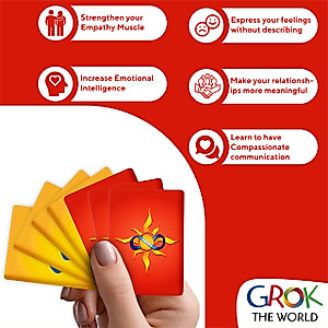 GROK Conversation Cards & Empathy Games | 20 Games to Build Engaging & Meaningful Connections | Strengthen Emotional Intelligence & Develop Lasting Relationships