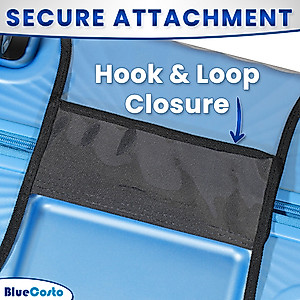 BlueCosto Luggage Cover for Suitcase - 24" Clear PVC Luggage Protector for 24" - 25" Sized Bags - Premium Travel Accessory for Baggage Protection - Universal Cover w/Hook & Loop Closure