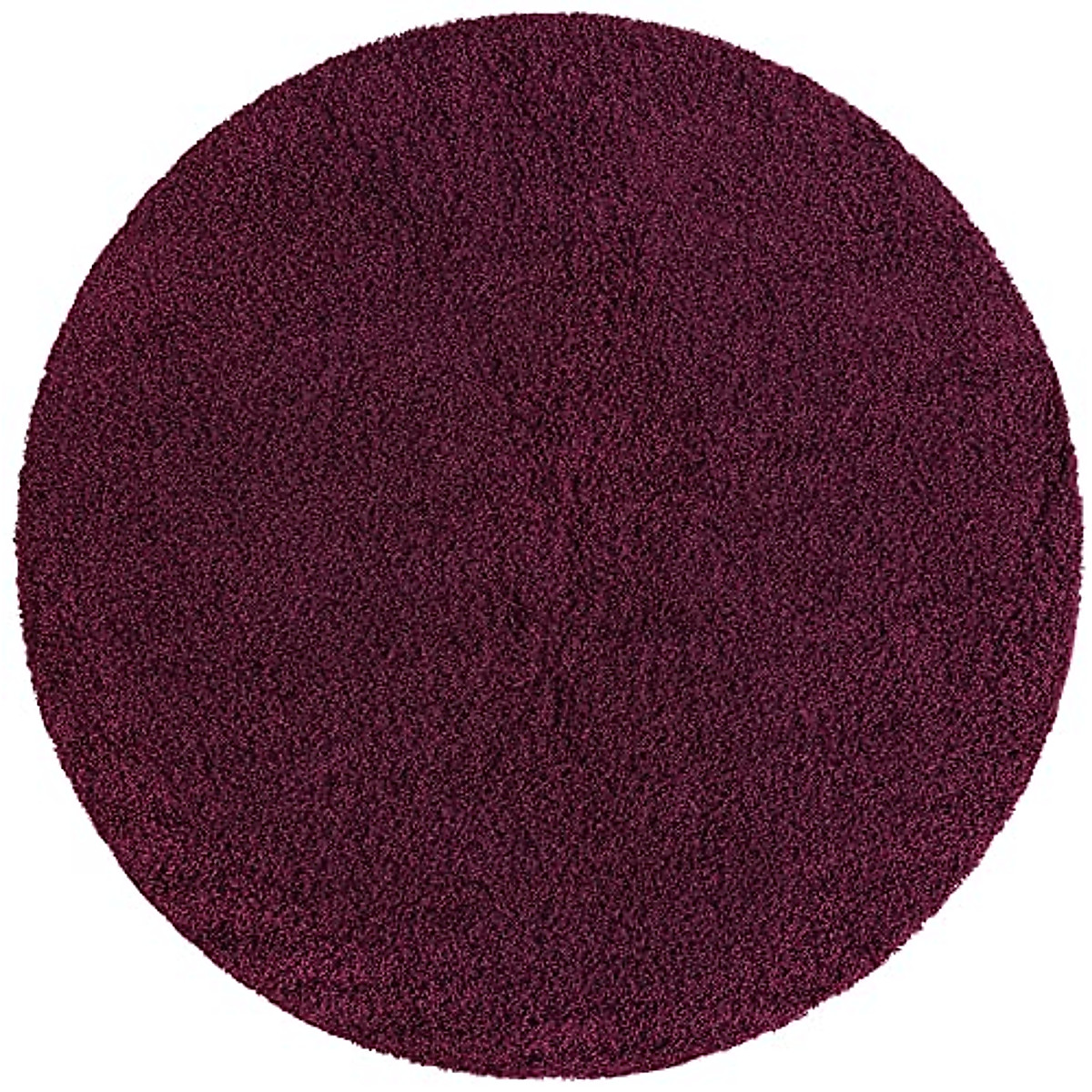 Unique Loom Solid Shag Collection Area Rug (8' Round, Eggplant Purple)