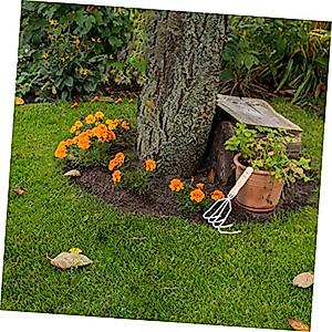 Gardening Rake 1pc Four-Tooth Rake Cleaning Tool Shrub Rake Gardening Tool Tools Handheld Gardening Cultivator Japanese Tools Garden Tractor Rake Digging Tool Wood Forging Leaf