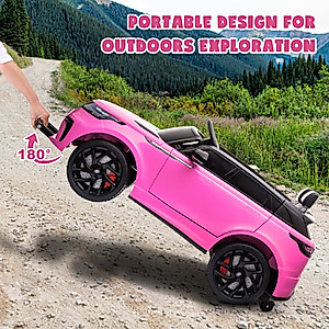 Licensed Land Rover VELAR Electric Car for Kids by TOBBI,12V 7AH Ride On Toy for Kids Ages 3-8,Kids Ride On Car w/Remote Control/Music/Safety Belt,Double Doors