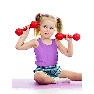 SATINIOR 4 Pieces Girls Dance Tank Tops Racerback Crop Tops Sleeveless Dance Clothes for Girls Gymnastics(7-8 Years,Violet, Red, Green, Lemon Yellow)