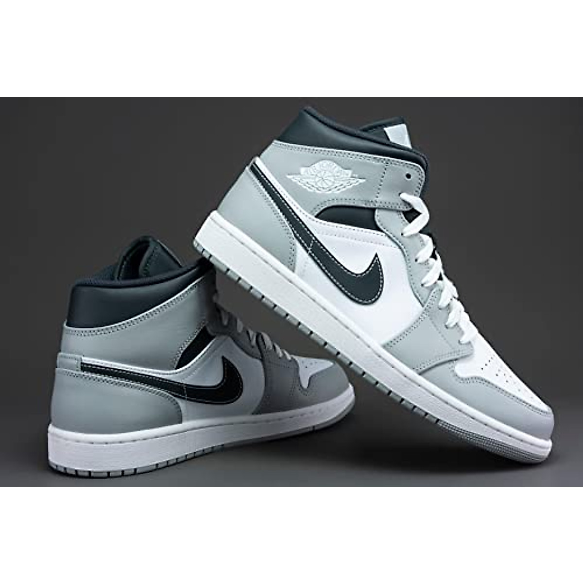 Nike Men's Air Jordan 1 Mid Fitness Shoes, Gray, Size 8 US