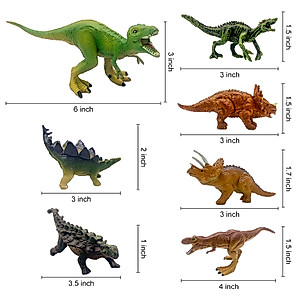 22PCS Dinosaur Cake Topper with Eggs Trees Dinosaur Toppers Birthday Party Cake Decorations Baby Shower Theme Party Decor