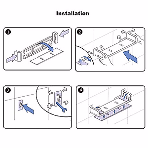 LAIGOO Floating Shelf Adhesive Wall Mounted Non-Drilling, U Bathroom Organizer Display Picture Ledge Shelf for Home Decor/Kitchen/Bathroom Storage-LPL03(L)