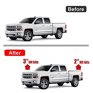 3 inch Front 2 inch Rear Leveling Lift Kits for 2009-2024 Ram 1500 4WD 4X4 Only, 3 Inch Front Strut Spacers and 2 Inch Rear Lift Spacers for Ram 1500