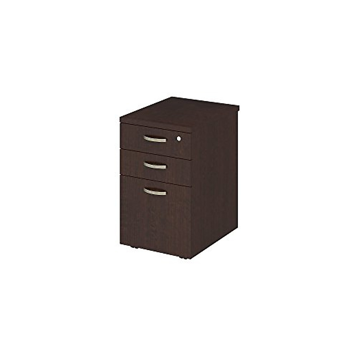 Bush Business Furniture Easy Office 3 Drawer Mobile File Cabinet, Legal, Mocha Cherry