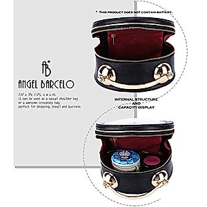 Angel Barcelo Crossover Purse and Handbags Fashion Womens Shoulder bag Handbag (Black)