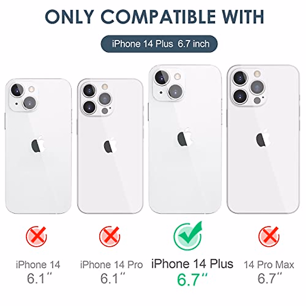 Hython Case for iPhone 14 Plus Case Glitter, Cute Clear Glitter Shockproof Protective Phone Cases for Women Girls, Sparkle Bling Anti-Scratch Soft TPU Cover for iPhone 14 Plus 6.7 inch, Shiny Clear