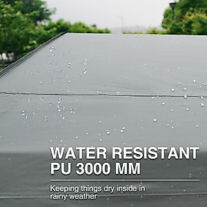 EVER ADVANCED Outdoor Storage Shelter with Vents Storage Tents for Outside Heavy Duty Storage Sheds for Motorcycle, Bike, Grey