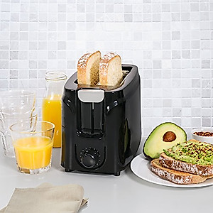 Mainstay 2 Slice Black Toaster 4 Pack