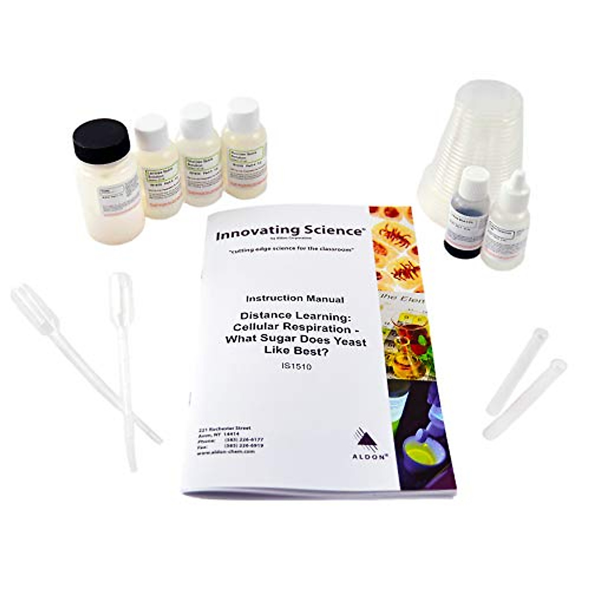 Cellular Respiration: Distance Learning Kit - Explore Aerobic Respiration & Fermentation & Discover Which Sugars Yeast Likes Best - Innovating Science
