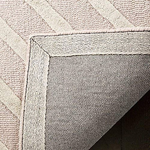 SAFAVIEH Kids Collection Accent Rug - 3' x 5', Pink & Ivory, Handmade Geometric Wool, Ideal for High Traffic Areas in Entryway, Living Room, Bedroom (SFK920P)
