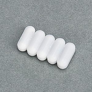 FunChem Stir Bar Set, 5pcs PTFE-Coated Magnetic Stirring Bars for Stirrers (10 mm, 5), White