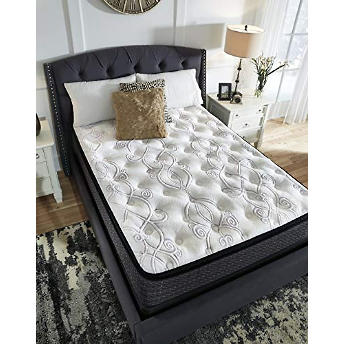 Signature Design by Ashley King Size Limited Edition 11 inch Plush Pillowtop Hybrid Mattress with Lumbar Support Gel Memory Foam