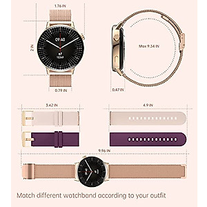 Iaret Smart Watch for Women, Dial Answer Calls Smartwatch for Android iOS Phones Waterproof Activity Fitness Tracker with 1.32" Full Touch Screen 20 Sports Modes Pedometer Heart Rate Sleep Monitor