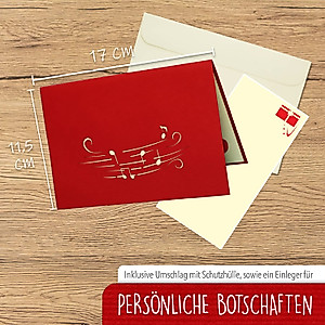 Lin Pop Up Birthday Cards Voucher Cards Music Concert Saxophone