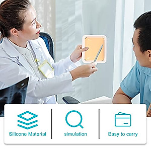 ULTECHNOVO 5pcs Equipment Injection Educational Silicone Intramuscular Practice Nurse Module Medical Trainer Diabetics Pad Supplies Venipuncture Model Human for Doctor Training Muscle Tool