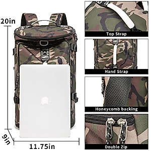 FUNYAGO Outdoor Waterproof Backpack Hiking, Fishing, Camping Large Capacity Multifunctional Backpack, Suitable for Both Men and Women (Camouflage)…