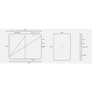 Microsoft Surface Duo Foldable Tablet, 128GB, Unlocked All Carriers - Glacier (Renewed)