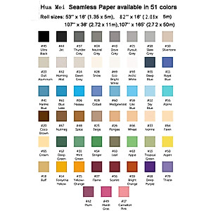 Huamei Seamless Photography Background Paper, Photo Backdrop Paper 8.9 x 36 Feet / 2.72 x 11 Meters 272133 (Ivorine)