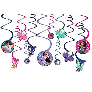 Encanto Themed Hanging Spiral Decorations - 5 Inches - Multicolor - Pack of 12