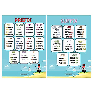 Creanoso Delightful Primary English Educational Learning Posters (24-Pack) - Premium Quality Gift Ideas for Children, Teens, & Adults for All Occasions - Stocking Stuffers Party Favor & Giveaways