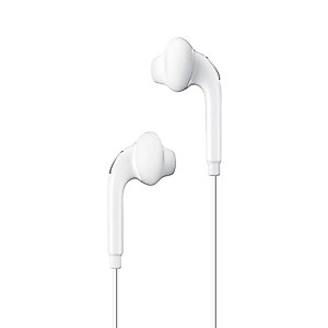 SAMSUNG (2 Pack) OEM Wired 3.5mm White Headset with Microphone, Volume Control, and Call Answer End Button [EO-EG920BW] for SAMSUNG Galaxy S6 Edge+ / S5, Galaxy Note 5/4 / Edge (Bulk Packaging)