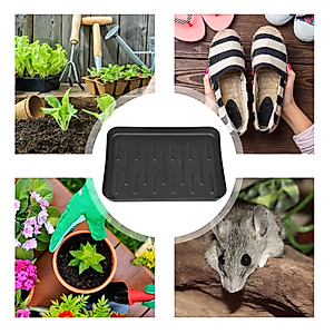 DOITOOL Black Plastic Outdoor Boot Tray, Indoor Use