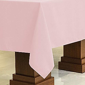 Kadut Rectangle Tablecloth (60 x 102 Inch) Pink Rectangular Table Cloth for 6 Foot Table | Heavy Duty Fabric | Stain Proof Table Cloth for Parties, Weddings, Kitchen, Wrinkle-Resistant Table Cover