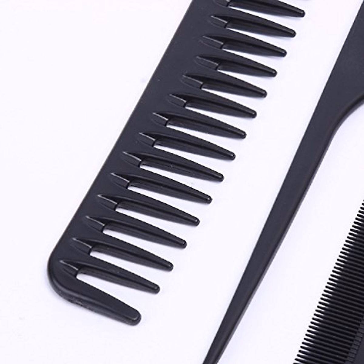 Hair Care Comb Anti Static Coarse Fine Toothed Tail Teasing Waves Pick Combs Set of 10,Black