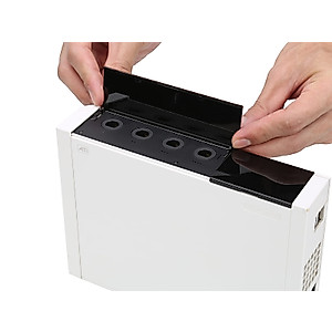 Wii Console Replacement Dust Door, 3 in 1 Repair Part Slot Cover for Nintendo GameCube, NGC Conrtroller/NGC Memory/SD Slot Lid-Black