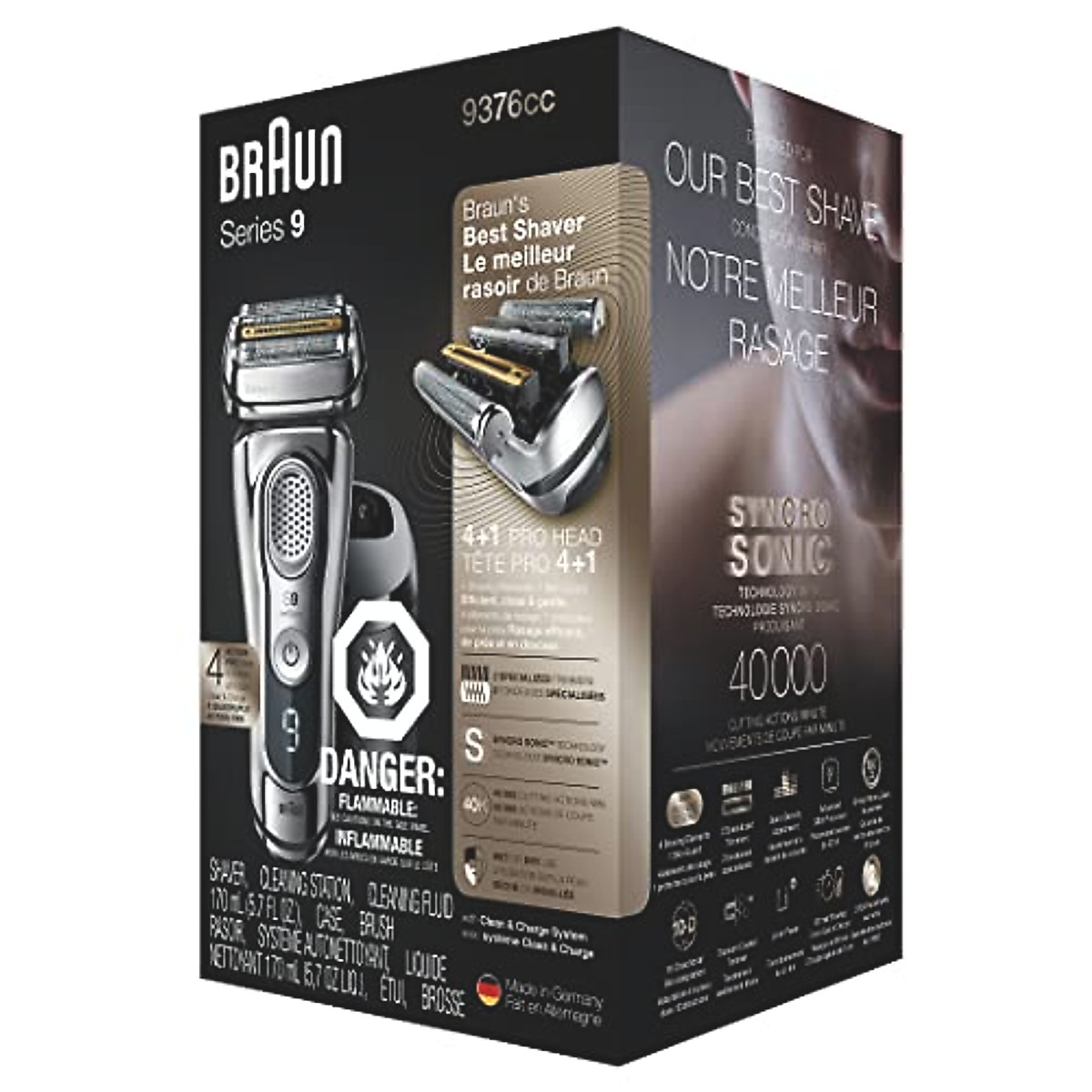 BRAUN Series 9 9295cc Wet & Dry Men's Electric Shaver