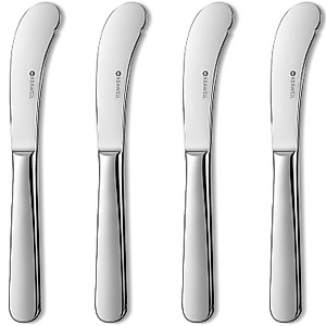 KEAWELL Premium 4-Piece 6.7" Louise Butter Knives, Stainless Steel, Dishwasher Safe