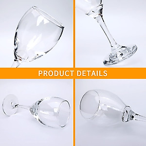 Ufrount 8 OZ White Wine Glasses,Small Red Wine Glass Set of 16,Clear Long Stemware Durable Crystal Wine Glassware with Stem for Restaurant,Wedding,Party.