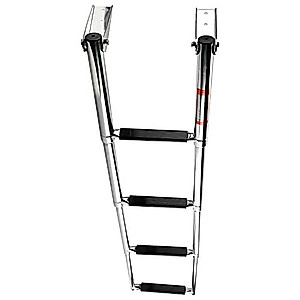 Amarine Made 4 Step Stainless Steel Telescoping Boat Ladder Swim Step